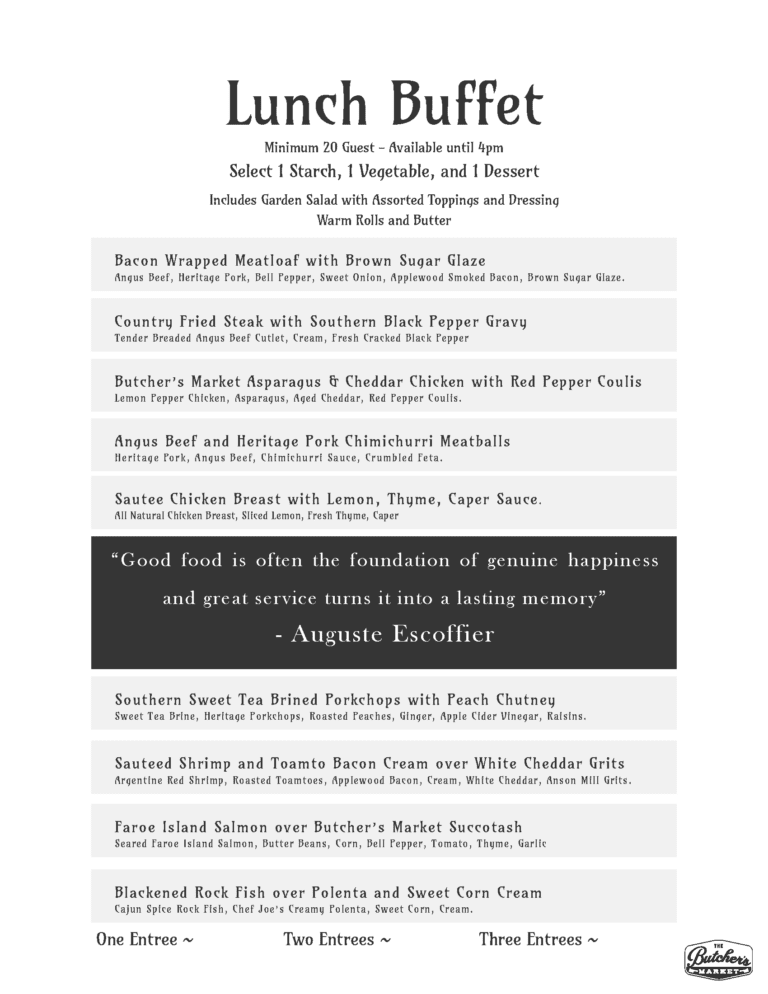 - The Butcher's Market Catering